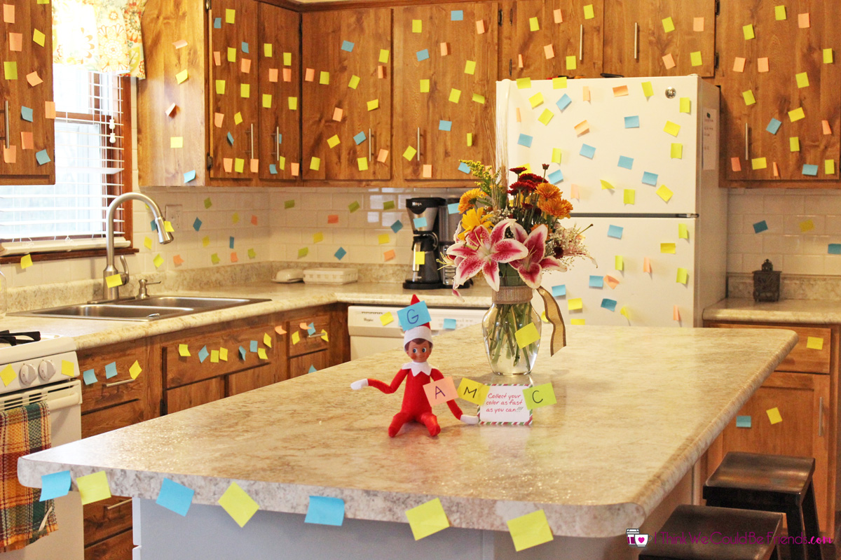55 New Elf On The Shelf Ideas 6 Post It Note Game