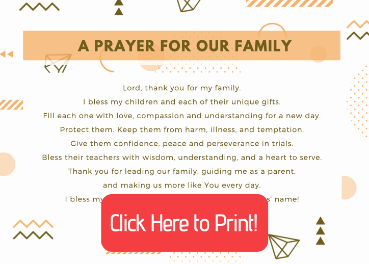 Family Prayer Cards